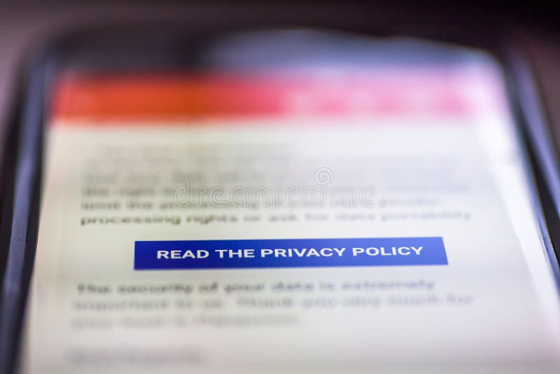 General Data Protection Regulation - GDPR - Closeup Smartphone Message ...