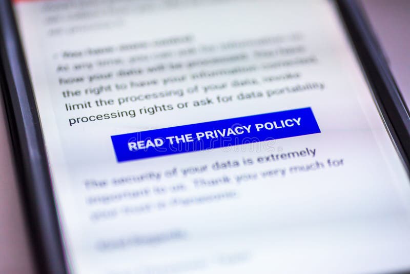 General Data Protection Regulation - GDPR - Closeup Smartphone Message ...