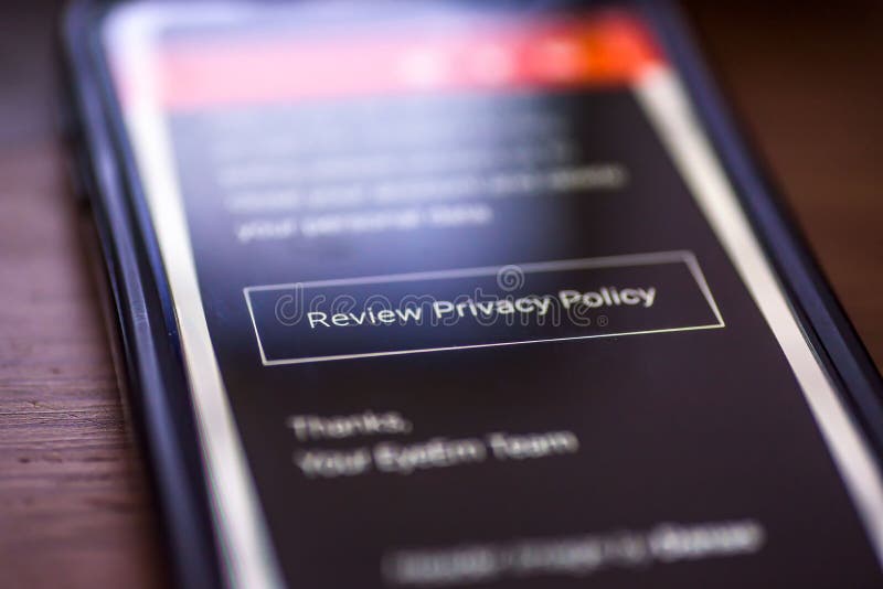 General Data Protection Regulation - GDPR - Closeup Smartphone Message ...