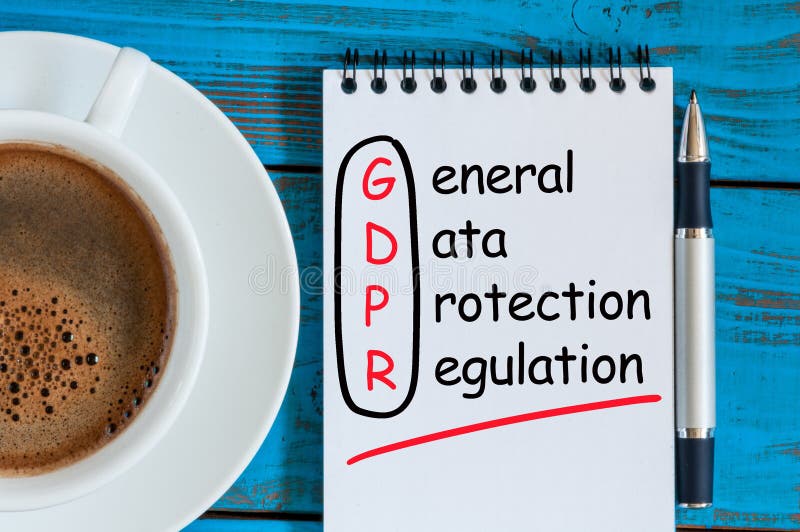 General Data Protection Regulation or GDPR Compliance Text on Notepad ...