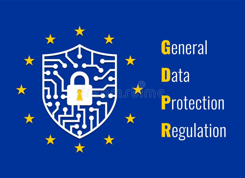 General Data Protection Regulation or GDPR Concept with Digital Lock ...