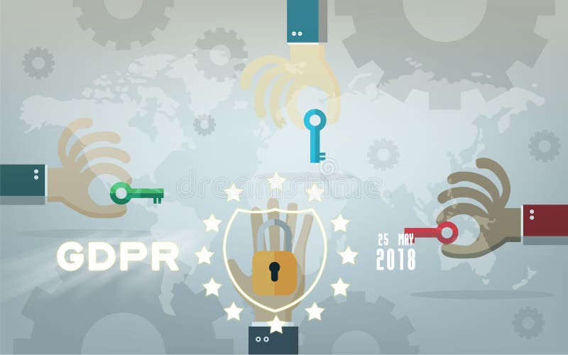 General Data Protection Regulation GDPR Concept. Stock Illustration ...
