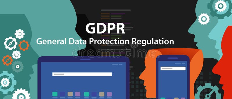 General Data Protection Regulation GDPR Concept Illustration Stock ...