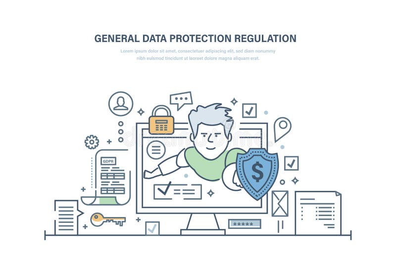 EU General Data Protection Regulation. Eu Gdpr Vector Illustration ...