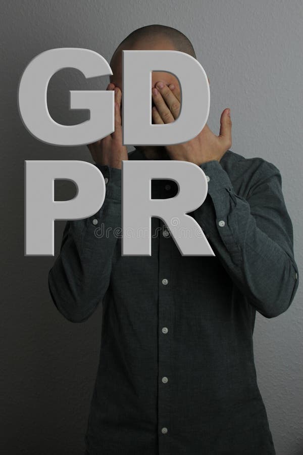 General Data Protection Regulation, GDPR on the Face of a Man ...