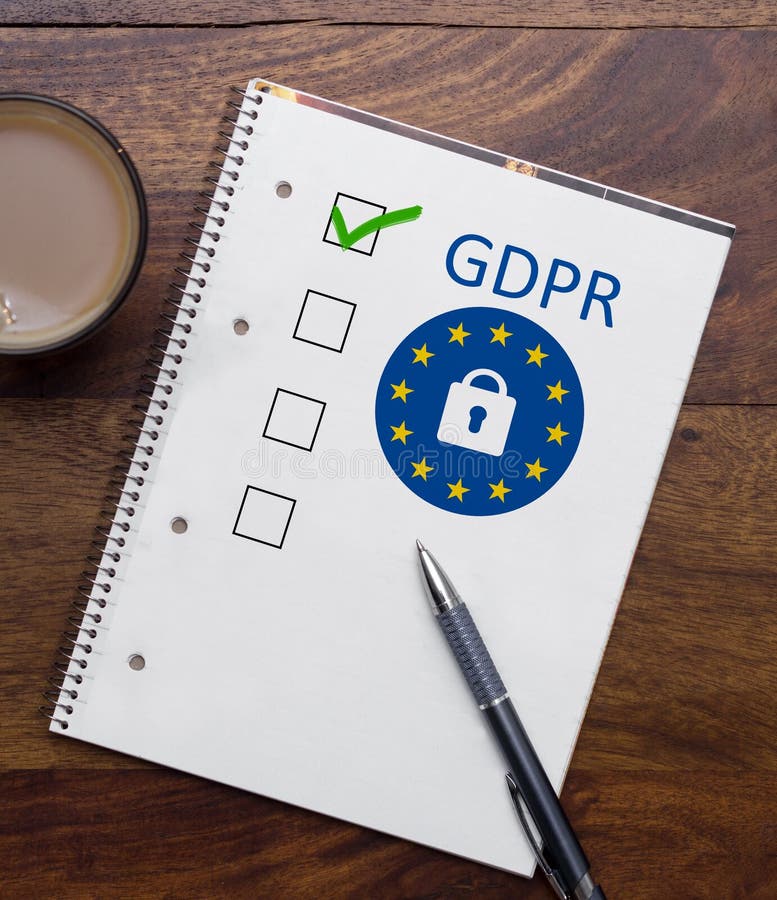 General Data Protection Regulation GDPR Stock Image - Image of notepad ...