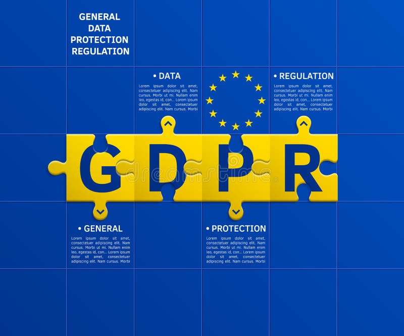 General Data Protection Regulation GDPR. Letters on Puzzle Pieces ...