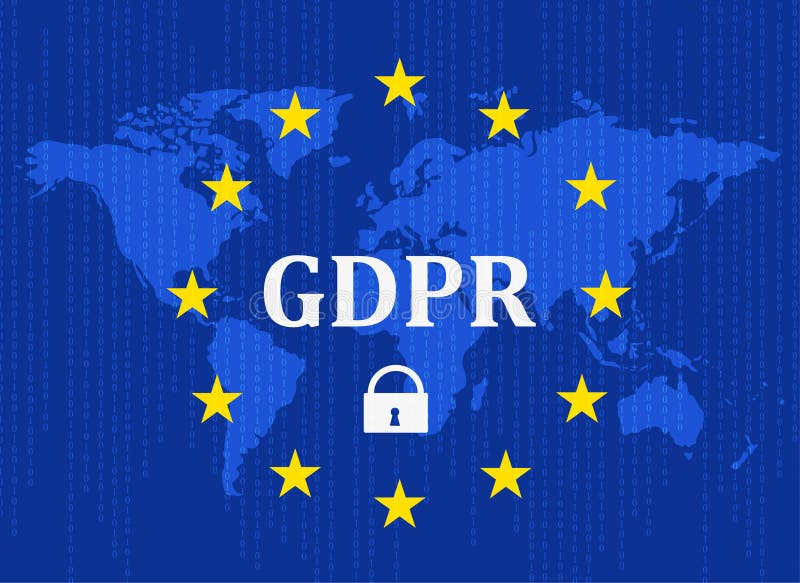 General Data Protection Regulation (GDPR) with Padlock Against the ...
