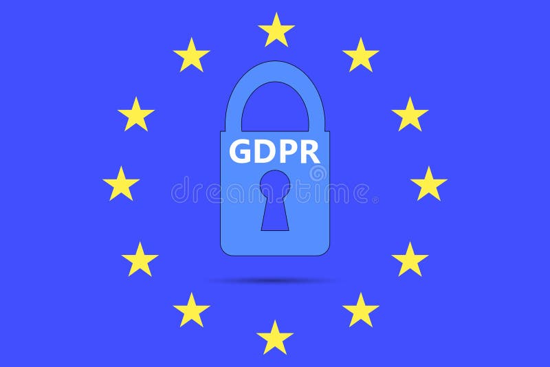 General Data Protection Regulation GDPR Padlock Stock Vector ...
