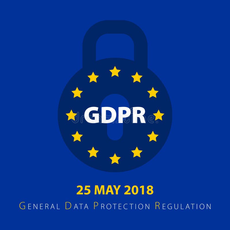 General Data Protection Regulation GDPR. Padlock Symbol Stock Vector ...