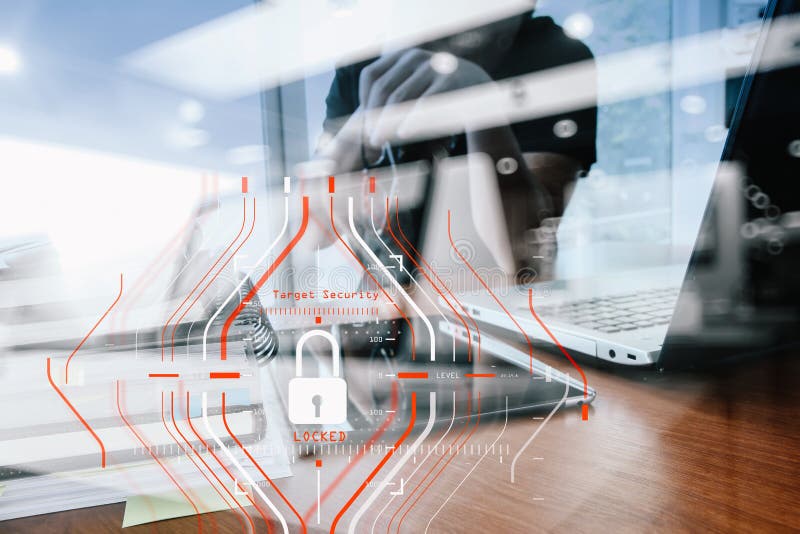 General Data Protection Regulation (GDPR) and Security Concept.Computer ...