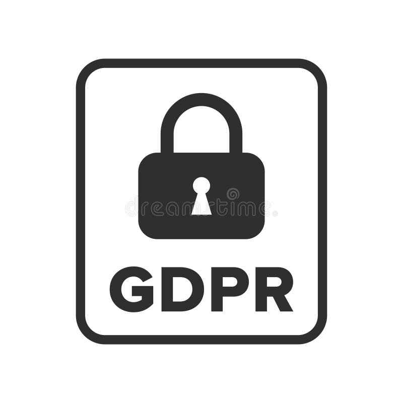 General Data Protection Regulation GDPR Symbol Stock Vector ...