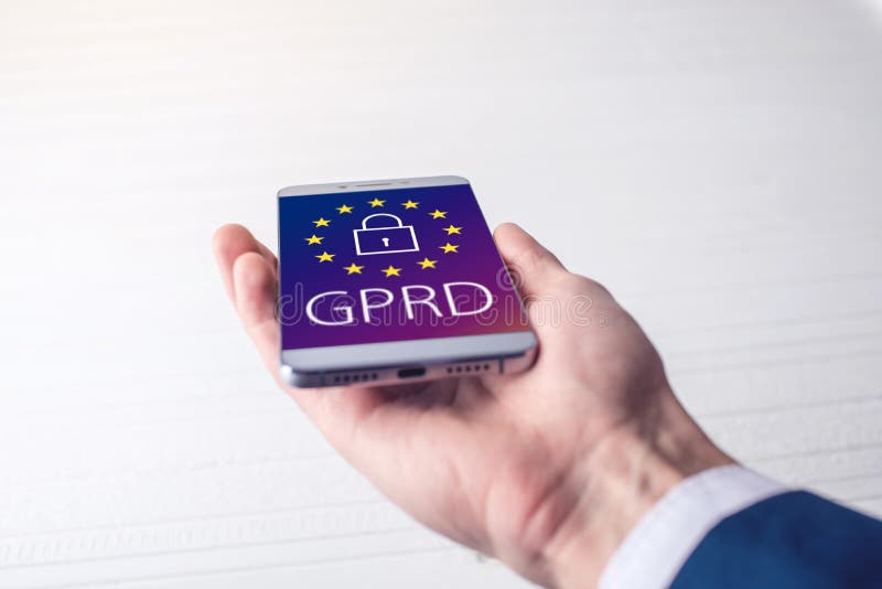 General Data Protection Regulation GDPR . the Text with the EU Flag ...
