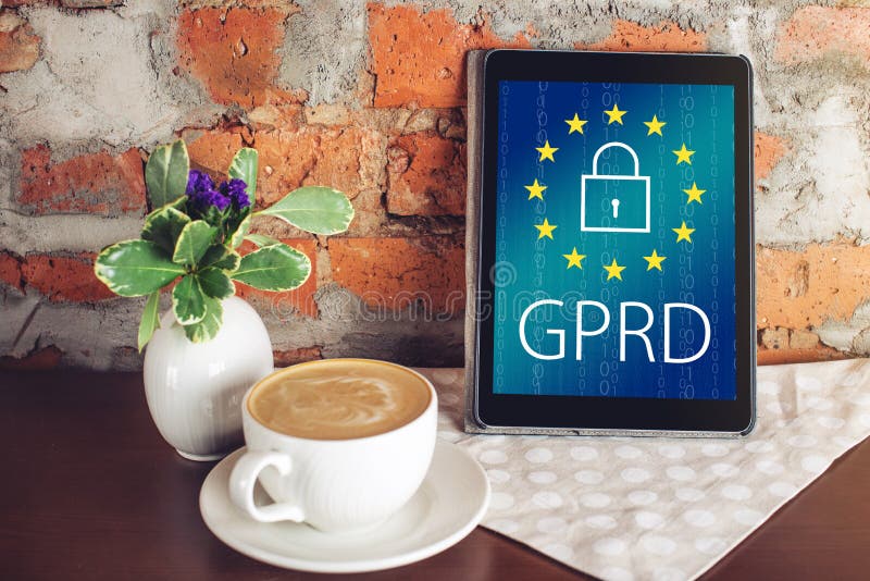 General Data Protection Regulation GDPR . the Text with the EU Flag ...