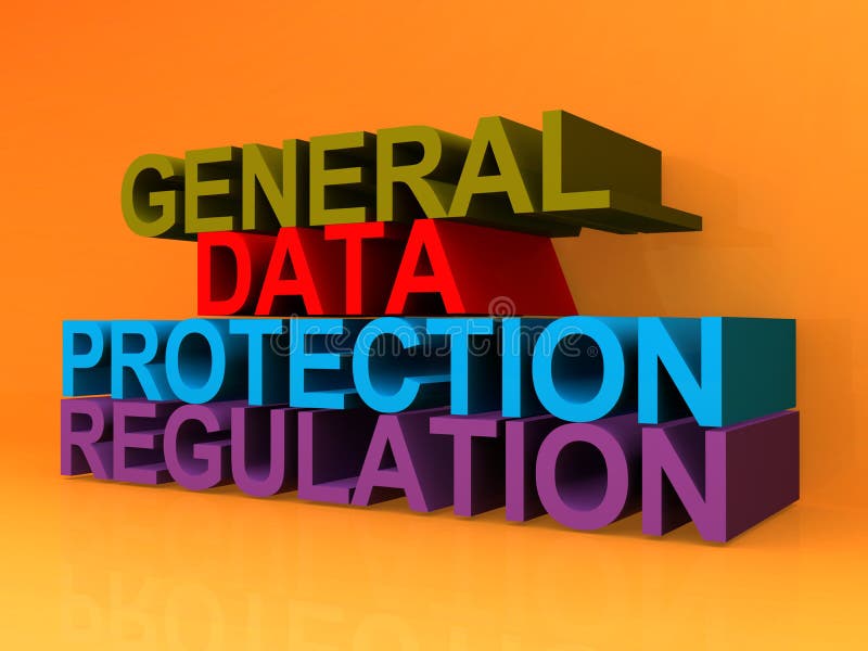 General Data Protection Regulation on Orange Stock Illustration ...