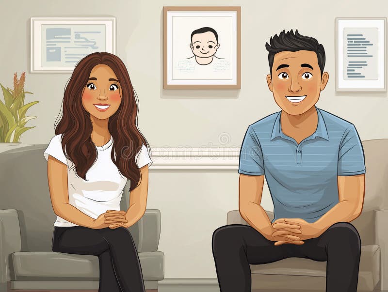 A General Depiction of a Therapy Session Taking Place, Focused on the ...