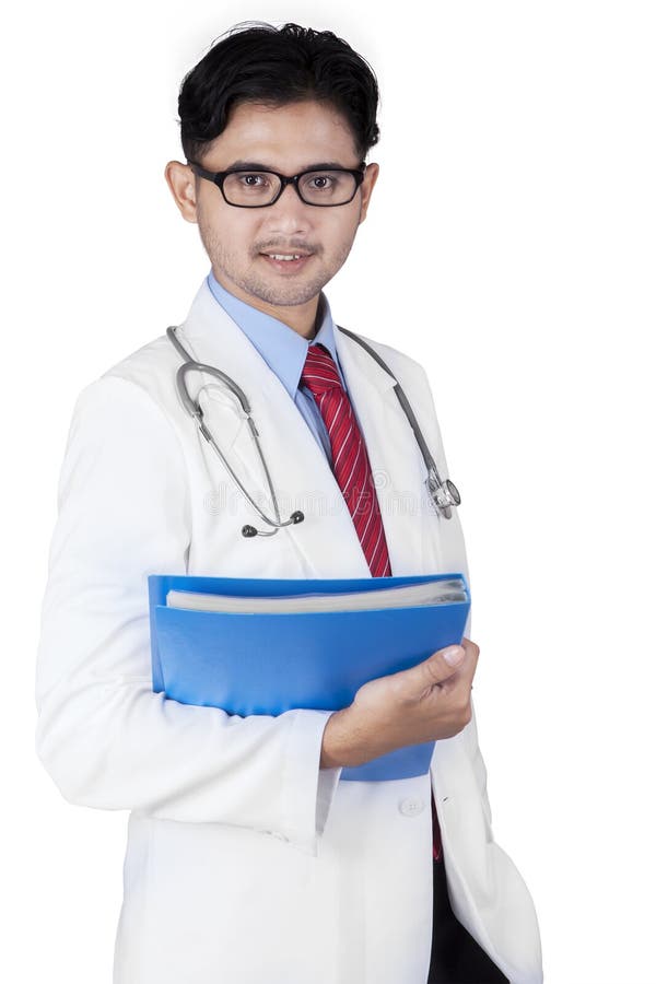 General Doctor Holding a Folder Stock Photo - Image of friendly ...
