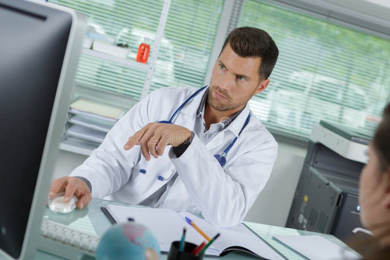 General Doctor Showing Result Stock Image - Image of blinds ...