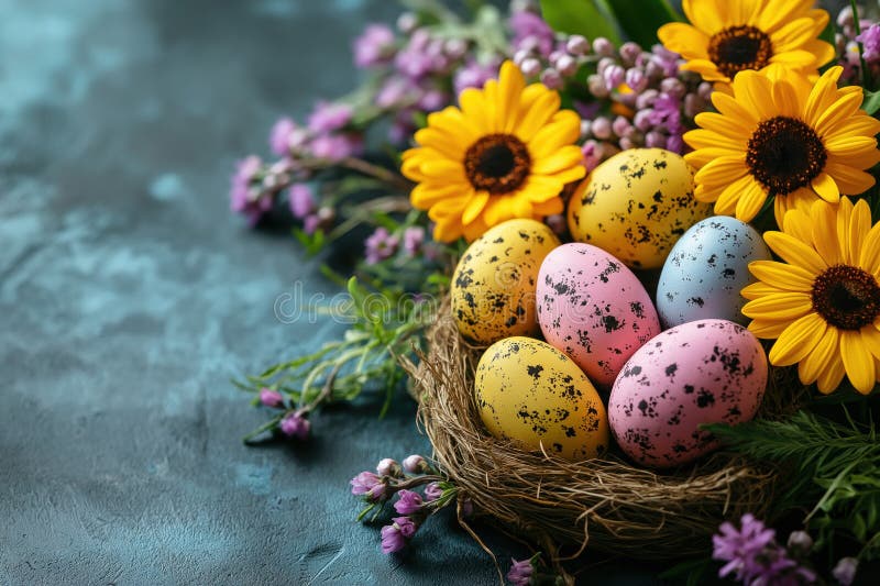 A General Easter Scene, Joyful and Festive, Holiday Theme. Stock Photo ...