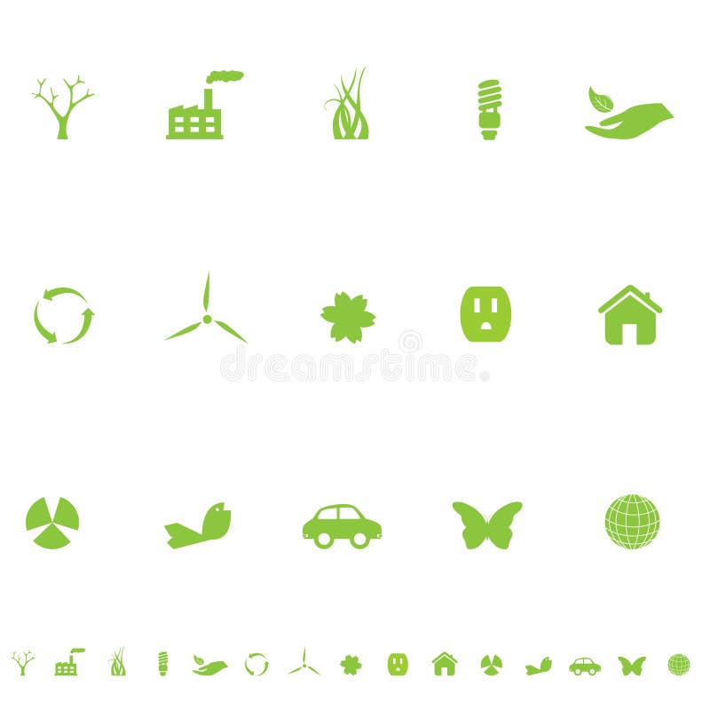 General Eco Environment Symbols Stock Vector - Illustration of ...