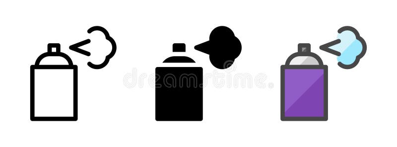 Multipurpose Spray Paint Icon in Outline, Glyph, Filled Outline Style ...