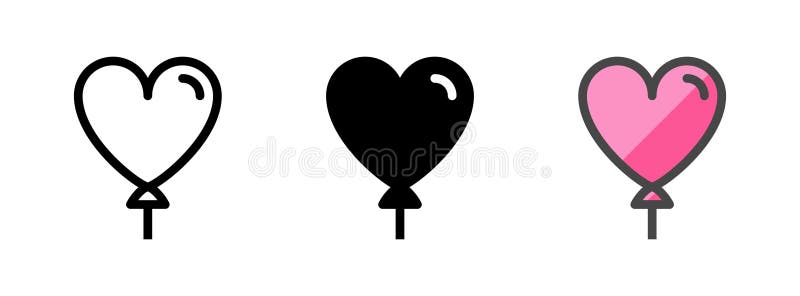 Multipurpose Balloon Vector Icon in Outline, Glyph, Filled Outline ...