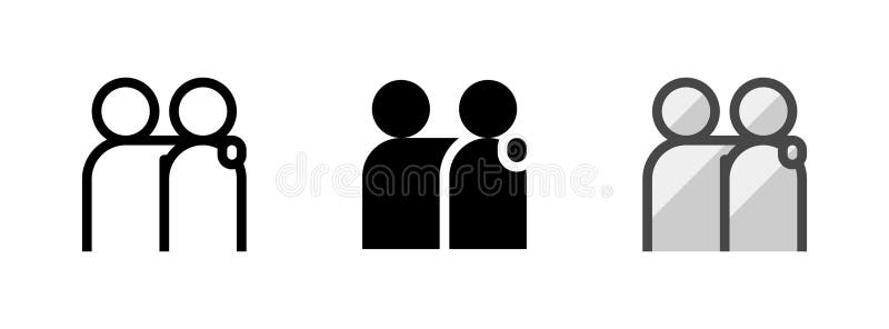 Multipurpose Friend Vector Icon in Outline, Glyph, Filled Outline Style ...