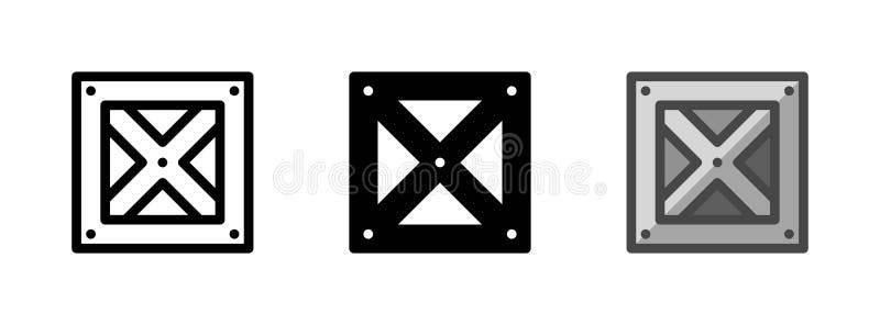 Multipurpose Iron Box Vector Icon in Outline, Glyph, Filled Outline ...