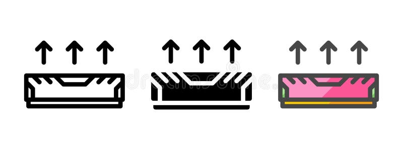 Multipurpose RAM Upgrade Vector Icon in Outline, Glyph, Filled Outline ...