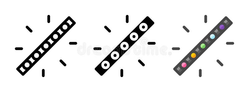 Multipurpose RGB Strip Vector Icon in Outline, Glyph, Filled Outline ...