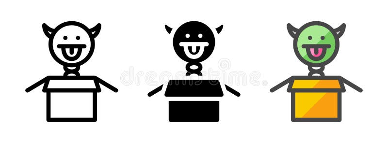 Multipurpose Prank Vector Icon in Outline, Glyph, Filled Outline Style ...