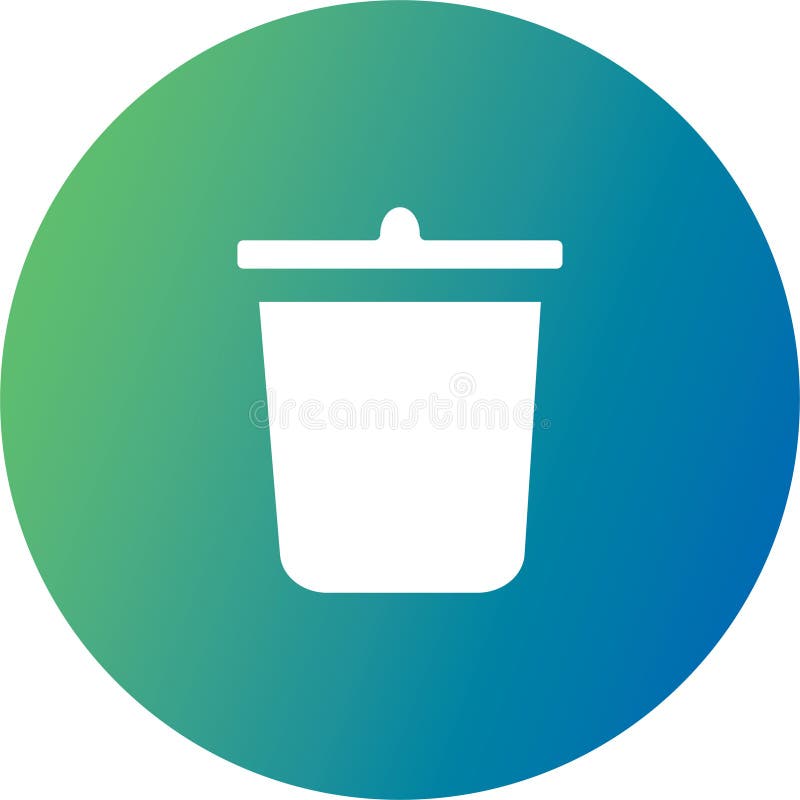 The Icon of Dustbin Picture Stock Illustration - Illustration of waste ...