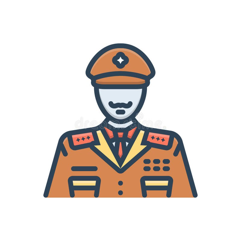 Color Illustration Icon for General, Policeman and Officer Stock ...