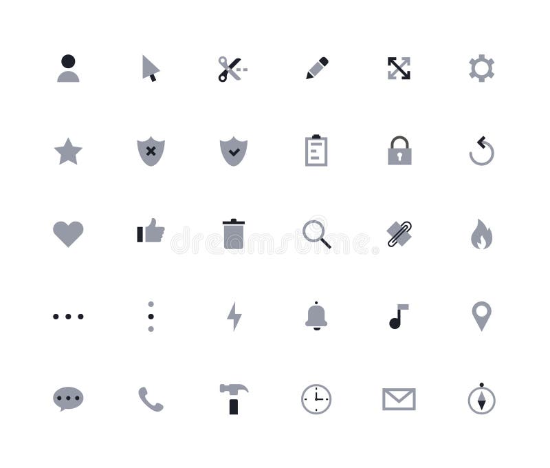 General Icons Set. Two-color Set Size 24x24.Vector Illustration Stock ...