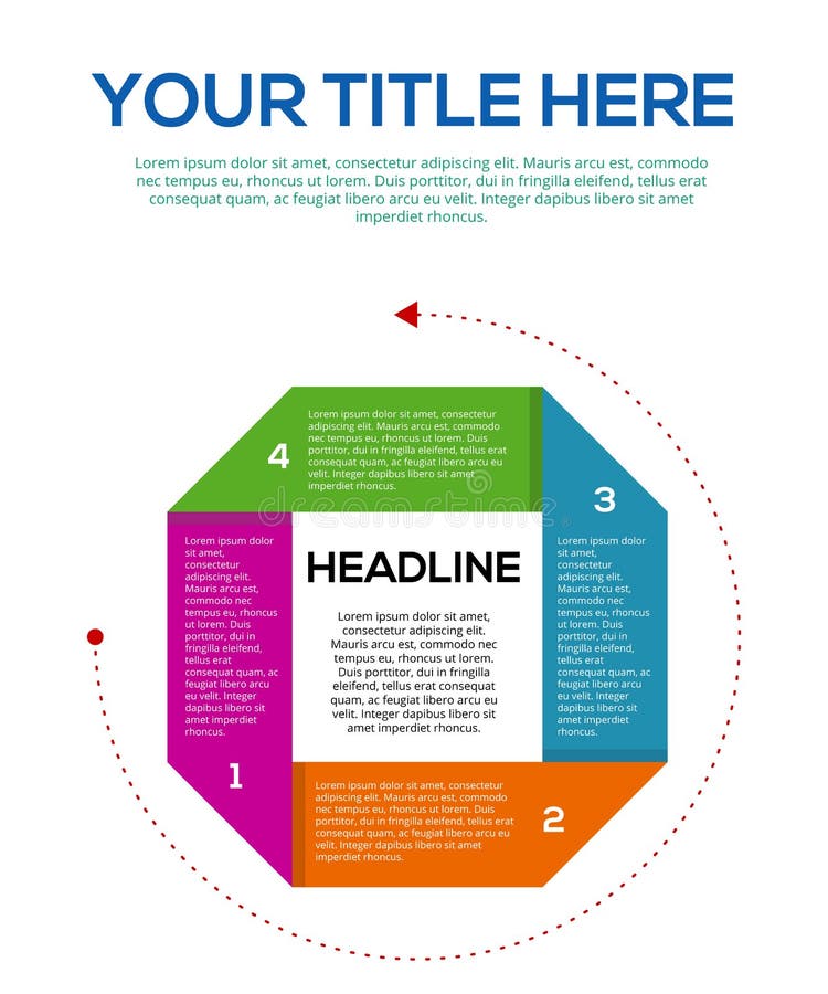 General Infographic for Business or Steps of Creative Thing Stock ...
