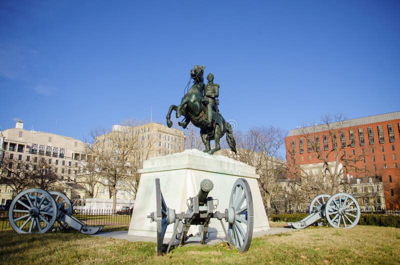 General Jackson Statue in Front of the White House Stock Photo - Image ...