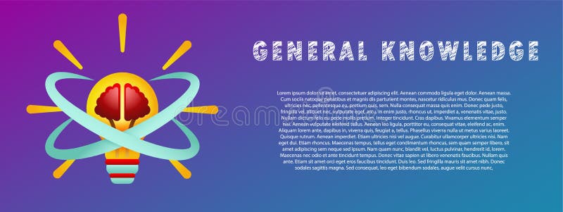 General Knowledge. Thought-out Idea. Light Bulb with Brain. Vector ...