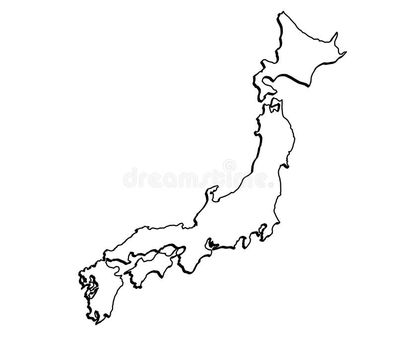 General map of Japan stock illustration. Illustration of nippon - 63154384