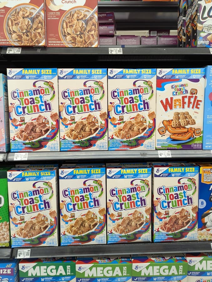 General Mills Cereal Boxes on Walmart Shelf Cinnamon Toast Crunch ...