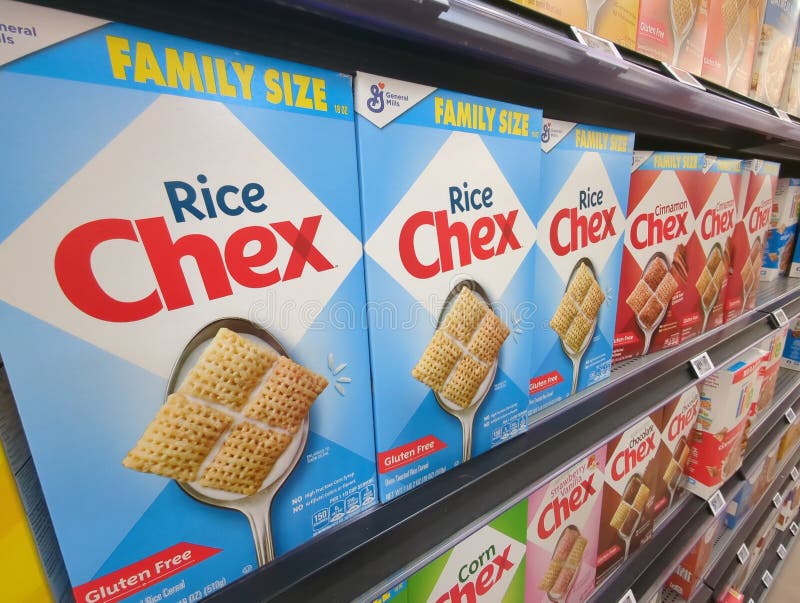 General Mills Chex Brand Cereal on Display at Walmart Shelves Editorial ...