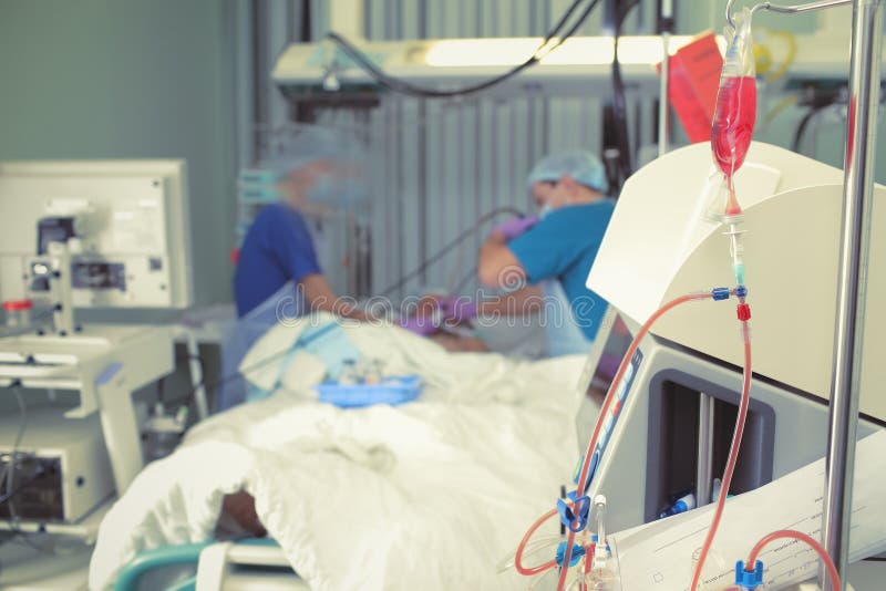 Illustration an Intensive Care Unit Stock Vector - Illustration of ...