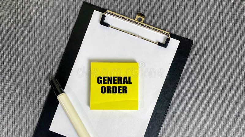 General order stock photo. Image of clear, label, filing - 376858706