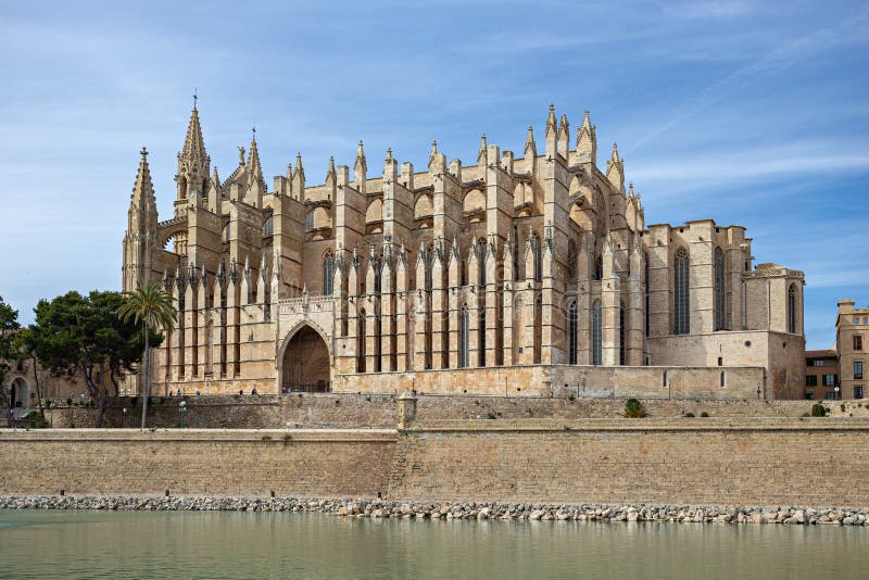 Cathedral of Palma De Mallorca Stock Image - Image of park, medieval ...