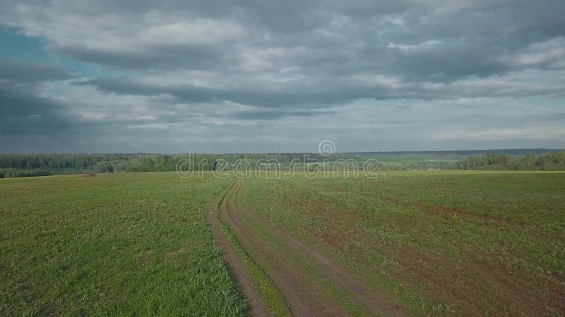 A General Plan of a Dug-up Field, Taken from a Drone. Stock Footage ...