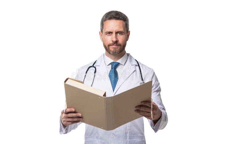 General Practitioner Reading Medical File. Professional Practitioner ...
