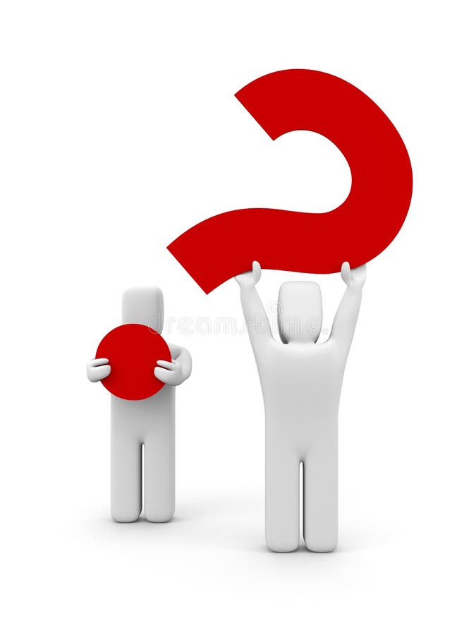 Three signs on a question stock illustration. Illustration of ...