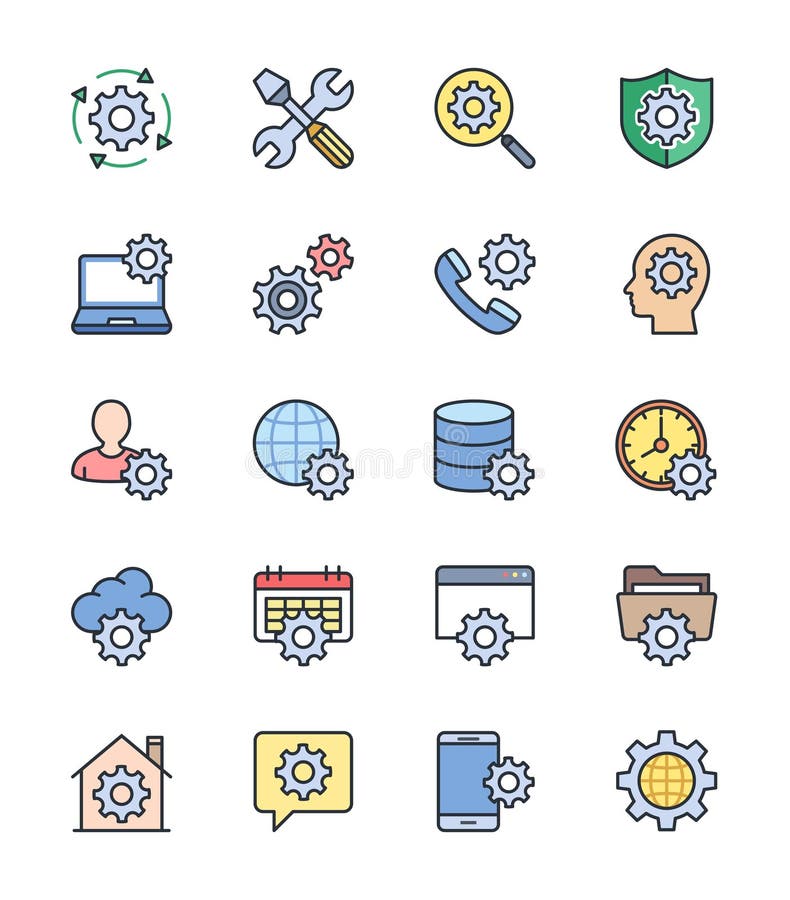 General Icons Set 1, Thin Line - Vector Illustration Stock Vector ...