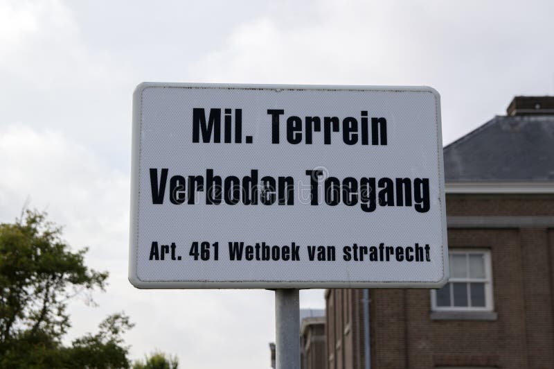 General Sign Military Property at Den Helder the Netherlands 23-9-2019 ...