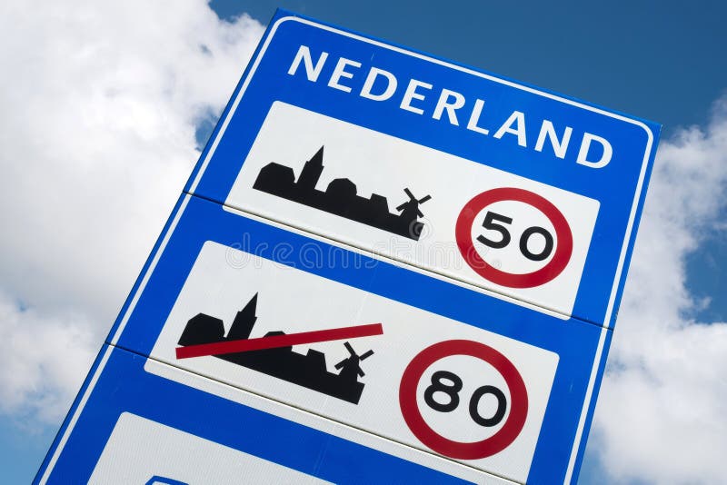 General Speed Limits in the Netherlands Stock Photo - Image of school ...