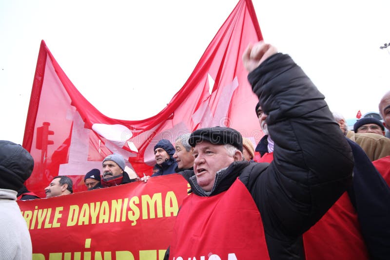 General Strike in Turkey. editorial stock image. Image of meeting ...